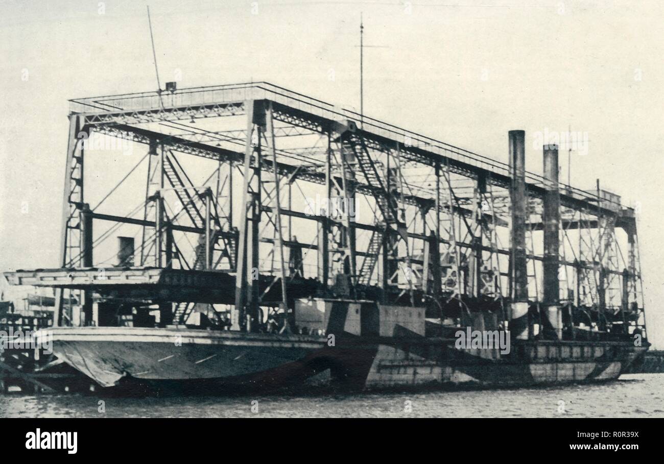 'A Floating Railway', 1922. Creator: Unknown Stock Photo - Alamy