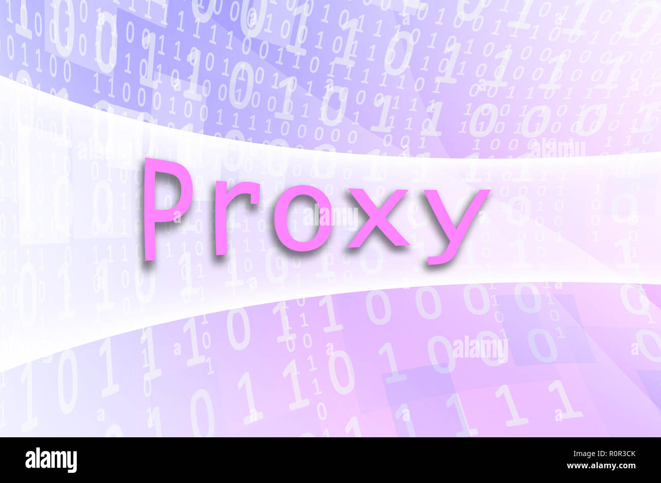 The text inscription Proxy is written on a semitransparent field ...