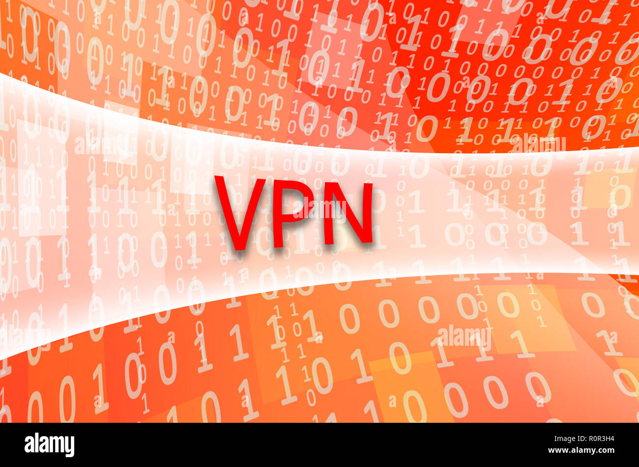 The text inscription VPN is written on a semitransparent field ...