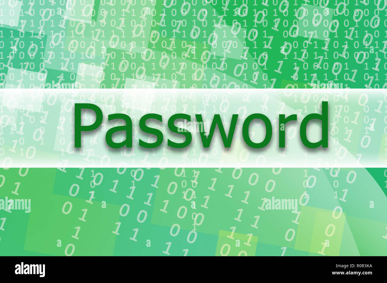 The text inscription Password is written on a semitransparent field ...
