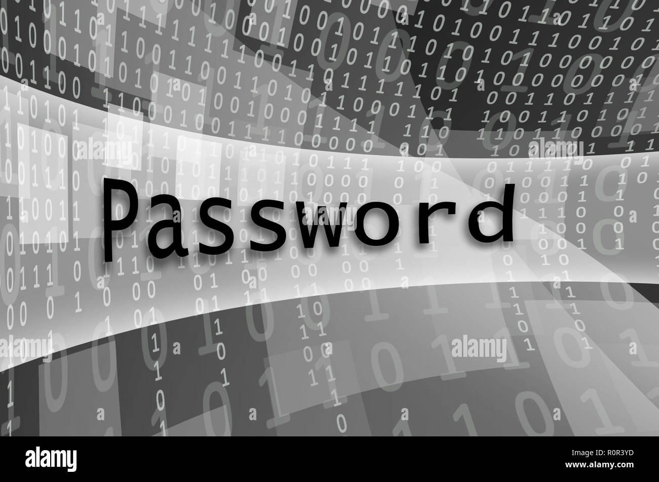 The text inscription Password is written on a semitransparent field ...