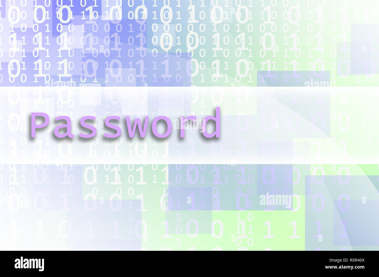 The text inscription Password is written on a semitransparent field ...