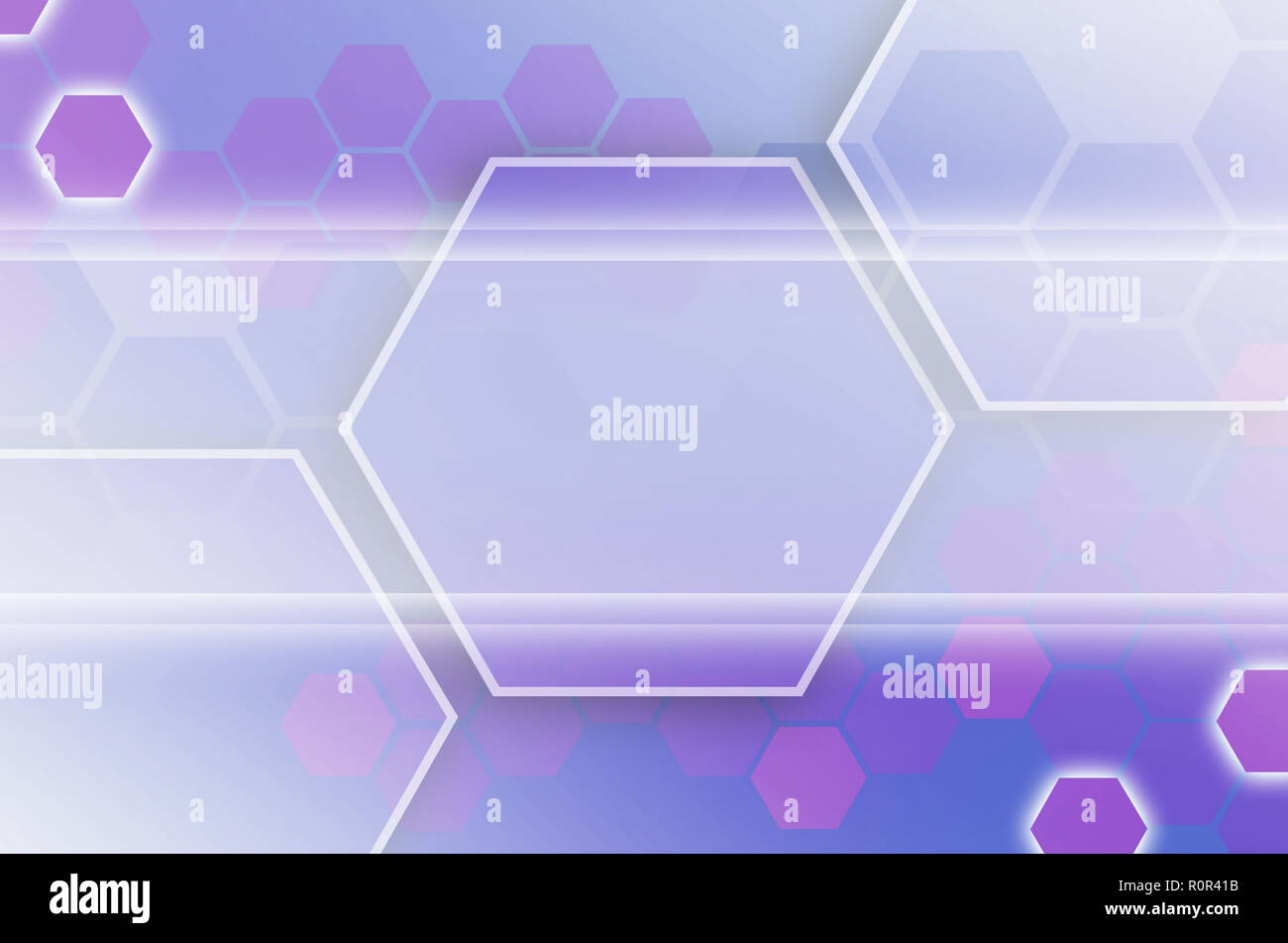 Abstract technological background consisting of a set of hexagons and ...