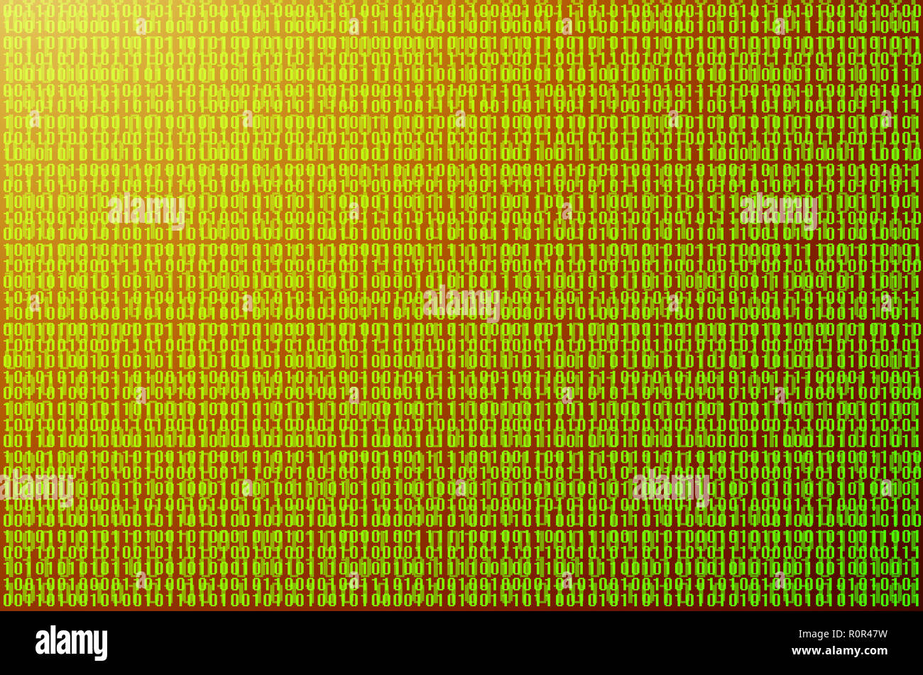 An Image Of A Binary Code Made Up Of A Set Of Green Digits On A Black Background Toned Stock
