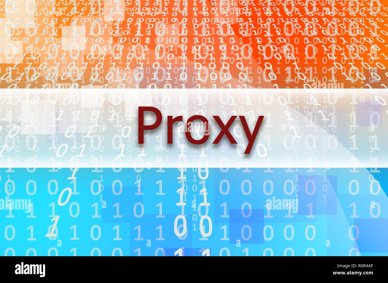 The text inscription Proxy is written on a semitransparent field ...