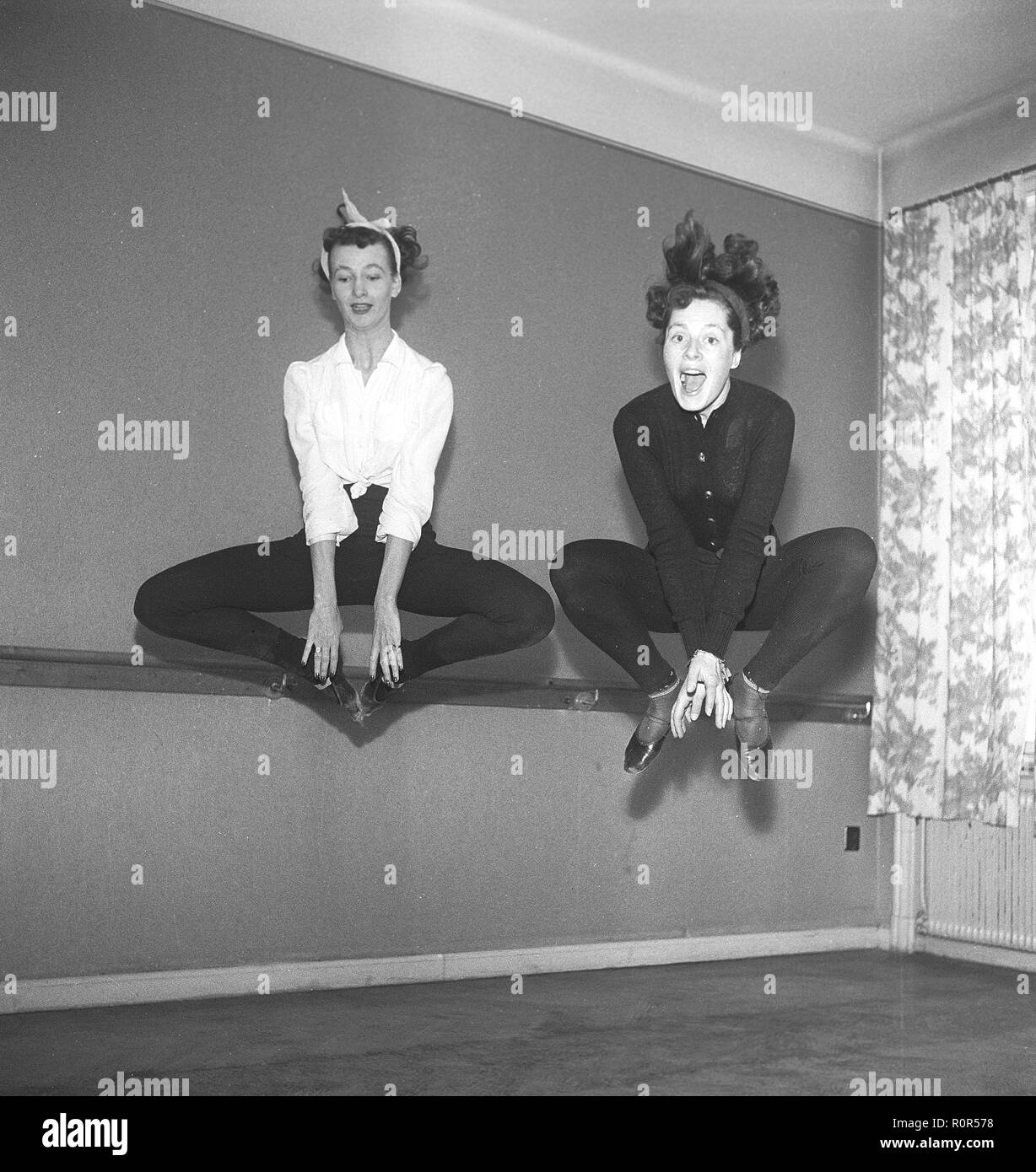 Two dancers dance in Black and White Stock Photos & Images - Alamy