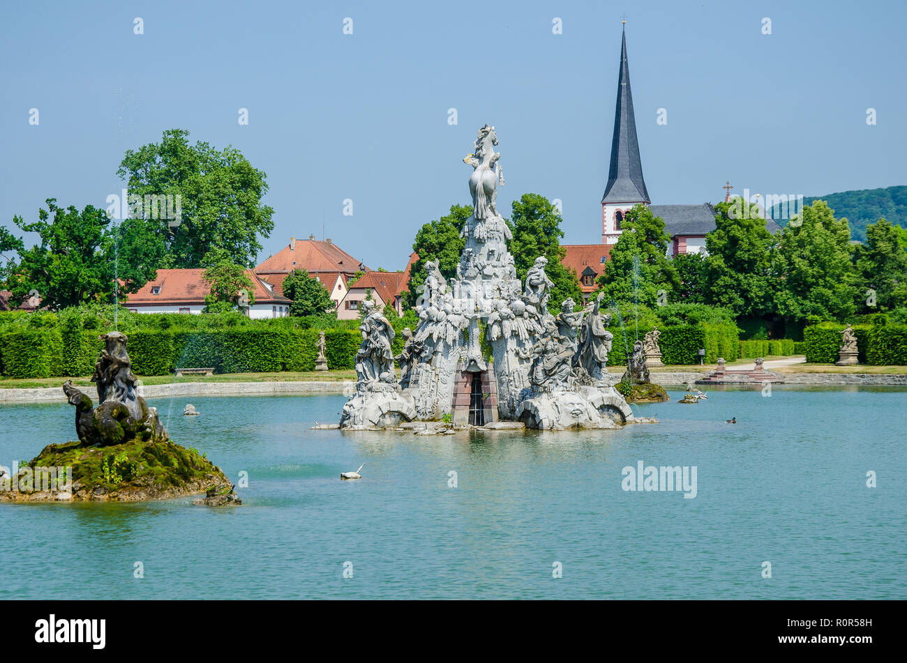 The famous Rococo garden, a magnificent creation with lakes and ...