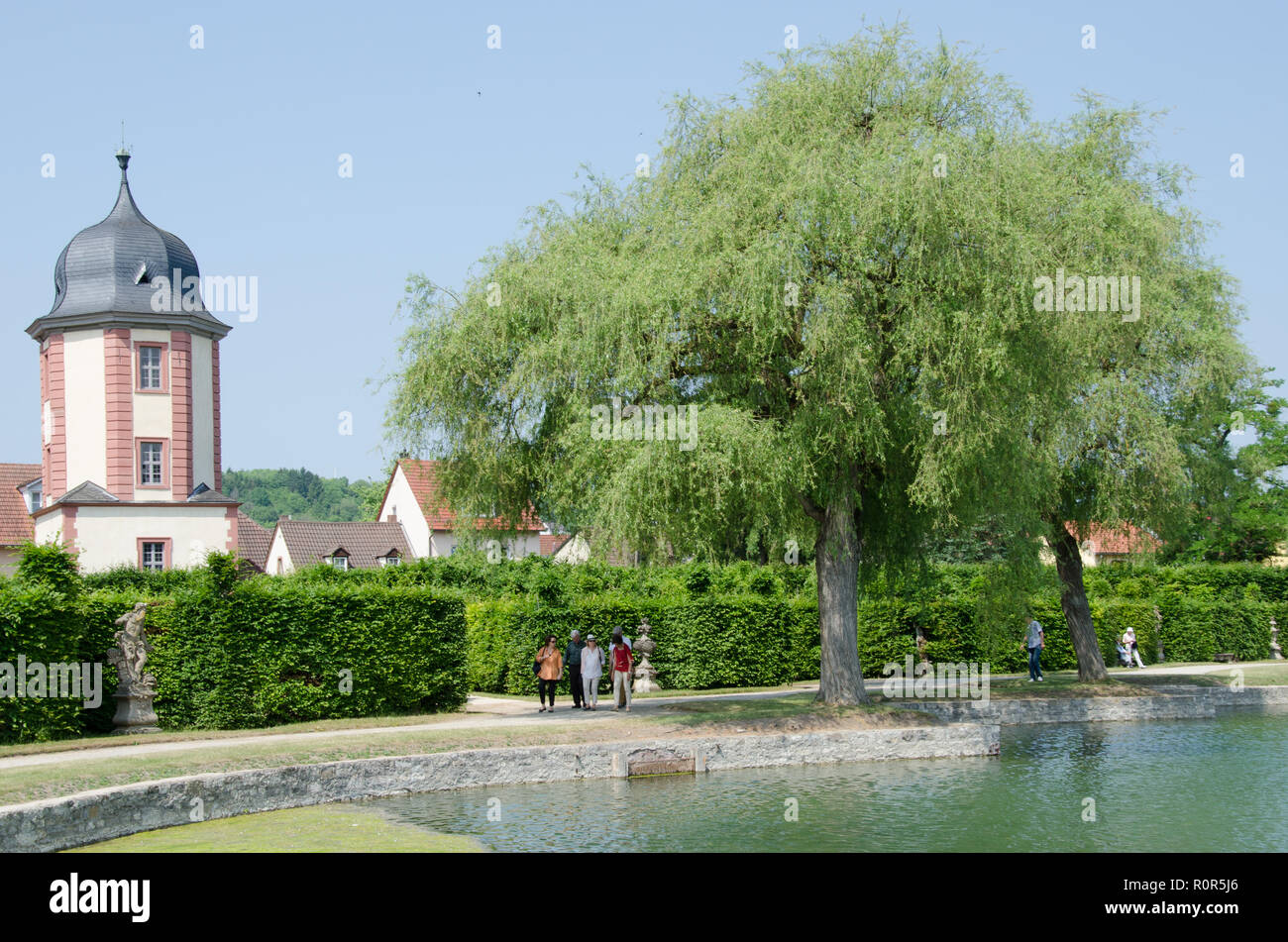 The famous Rococo garden, a magnificent creation with lakes and ...