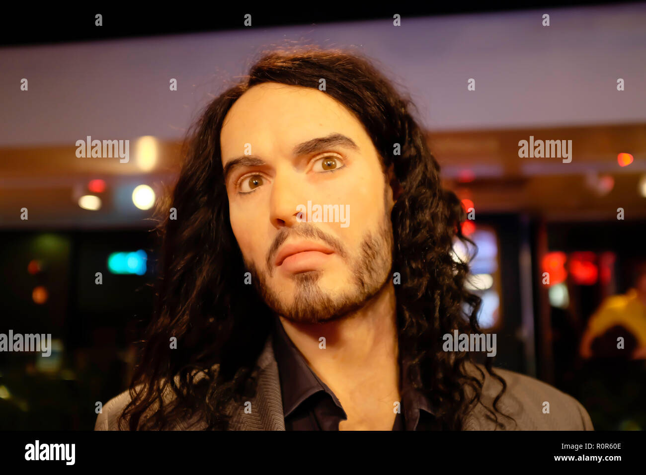 Wax figure of Russell Brand at world renowned tourist attraction Madame ...