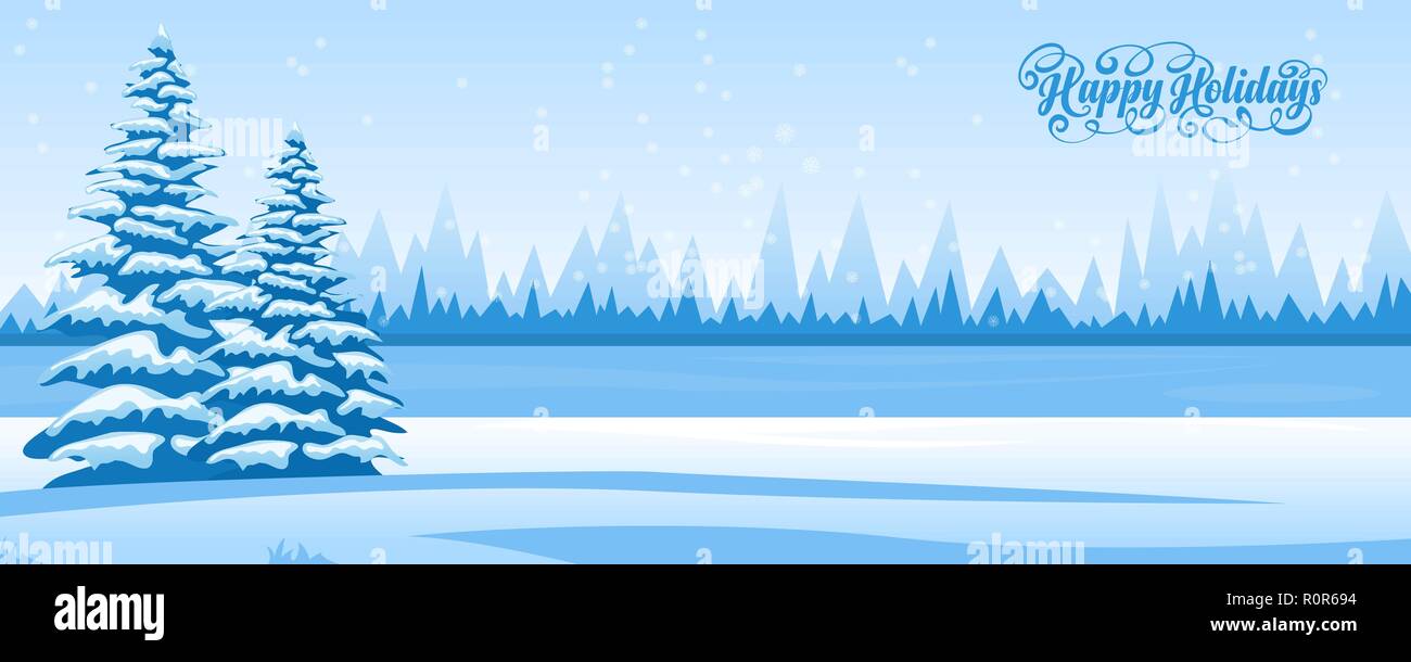 Abstract winter landscape Stock Vector Image & Art - Alamy