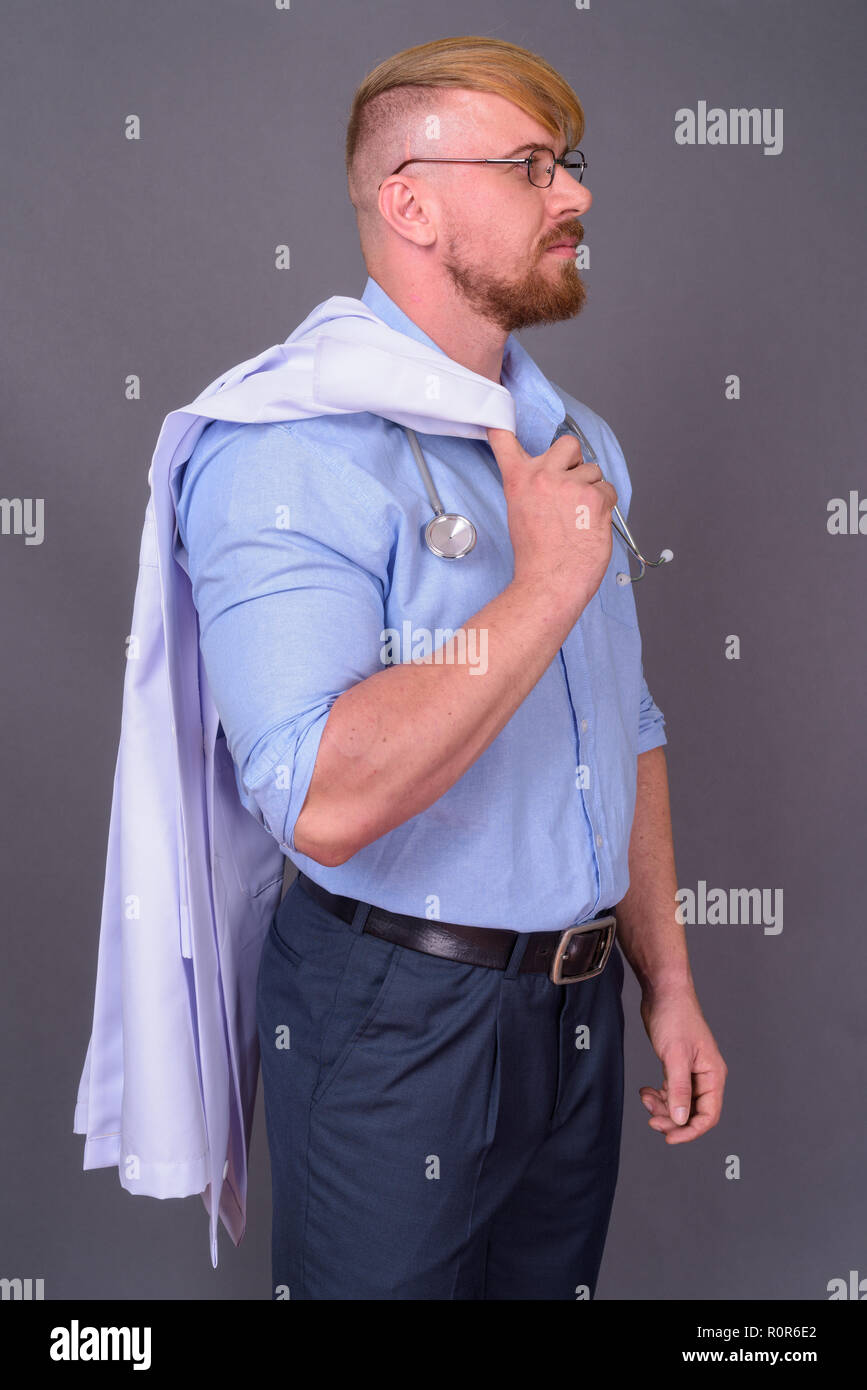 Over shoulder shot bearded man hi-res stock photography and images - Alamy