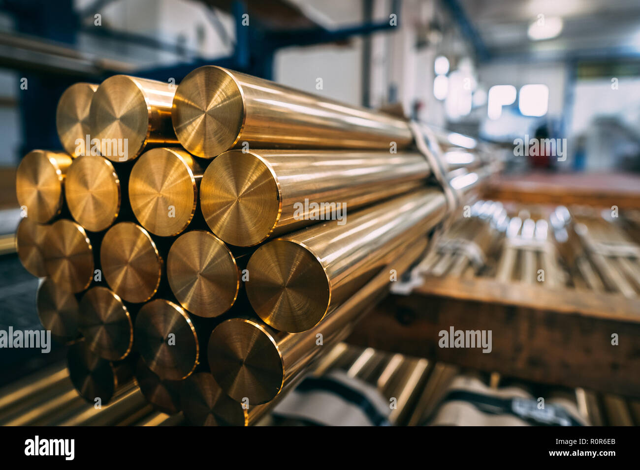Some brass bars in my family's industry Stock Photo - Alamy