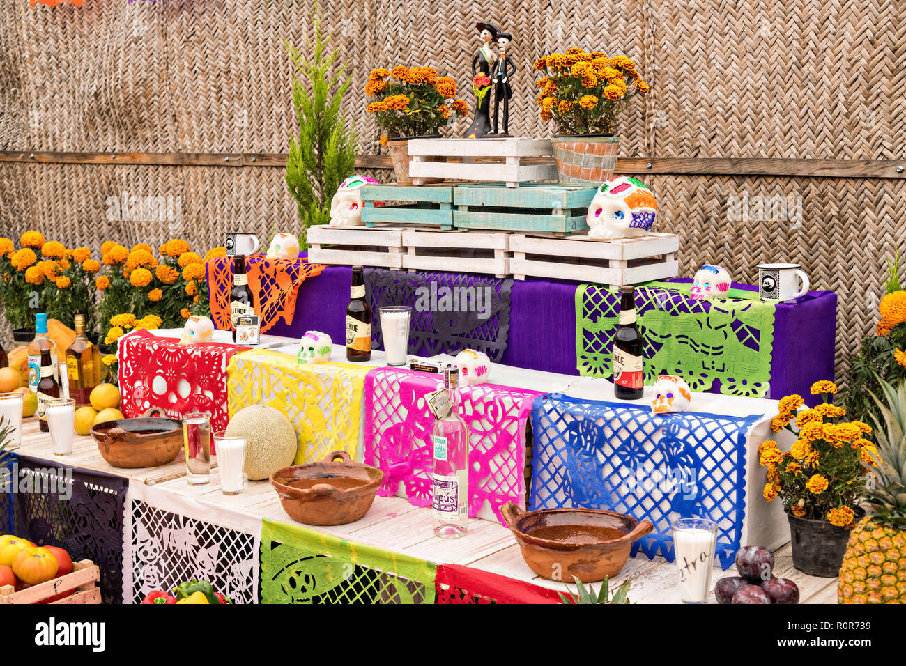 A Dead of the Dead altar known as an ofrenda honoring deceased ...