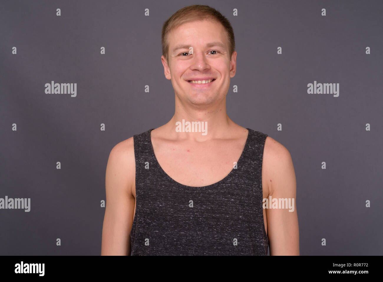 Portrait man smiling tank hi-res stock photography and images - Alamy