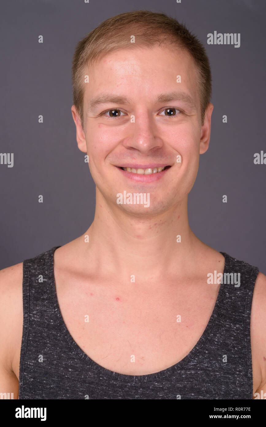 Portrait man smiling tank hi-res stock photography and images - Alamy