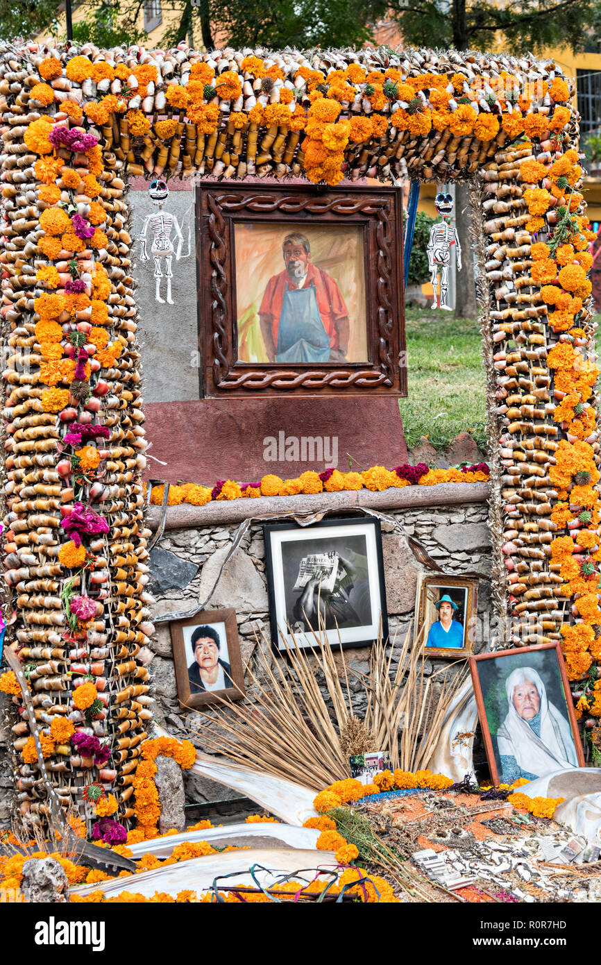 A Dead of the Dead altar known as an ofrenda honoring deceased ...