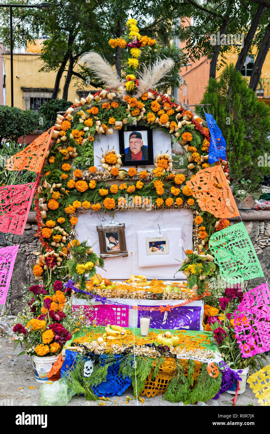 A Dead of the Dead altar known as an ofrenda honoring deceased ...