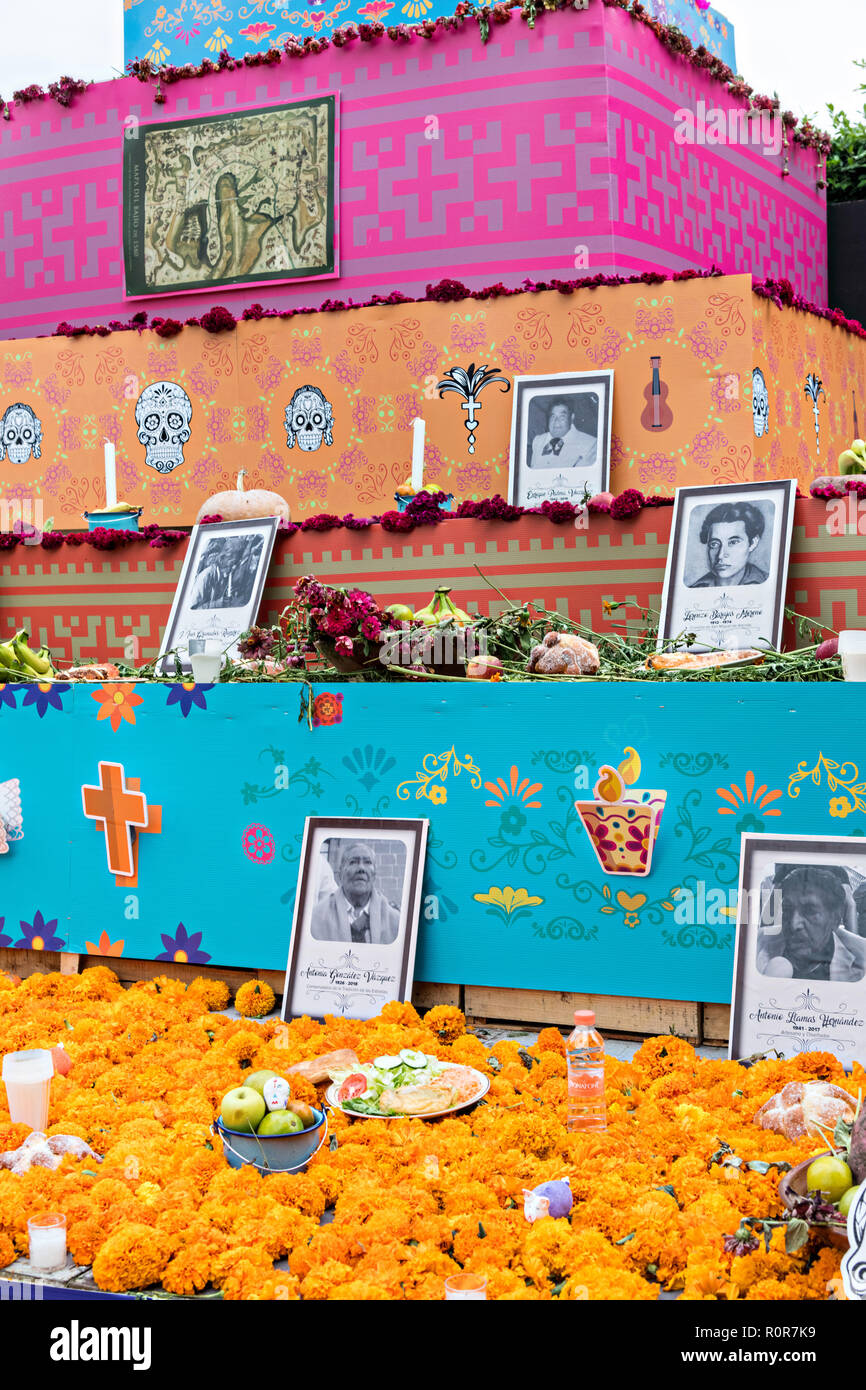 A Dead of the Dead altar known as an ofrenda honoring deceased ...