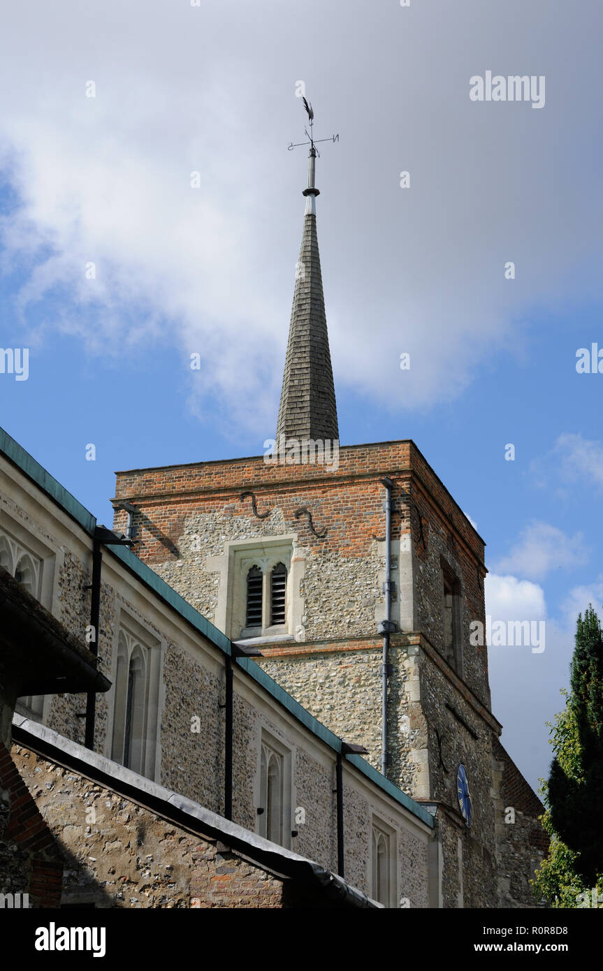 St Leonard’s Church, Flamstead, Hertfordshire, was restored in the late ...