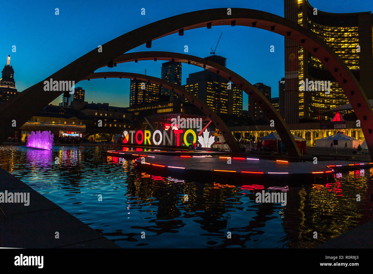Toronto, CANADA - October 10, 2018: Toronto Sign City Hall Nathan ...