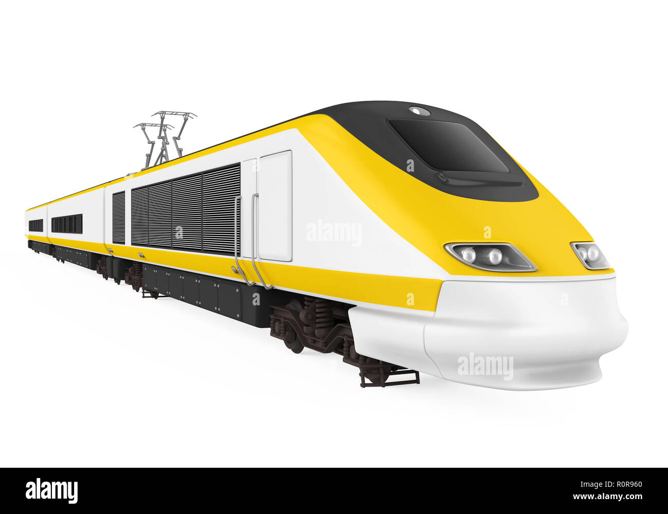 Railway train illustration side view Cut Out Stock Images & Pictures ...