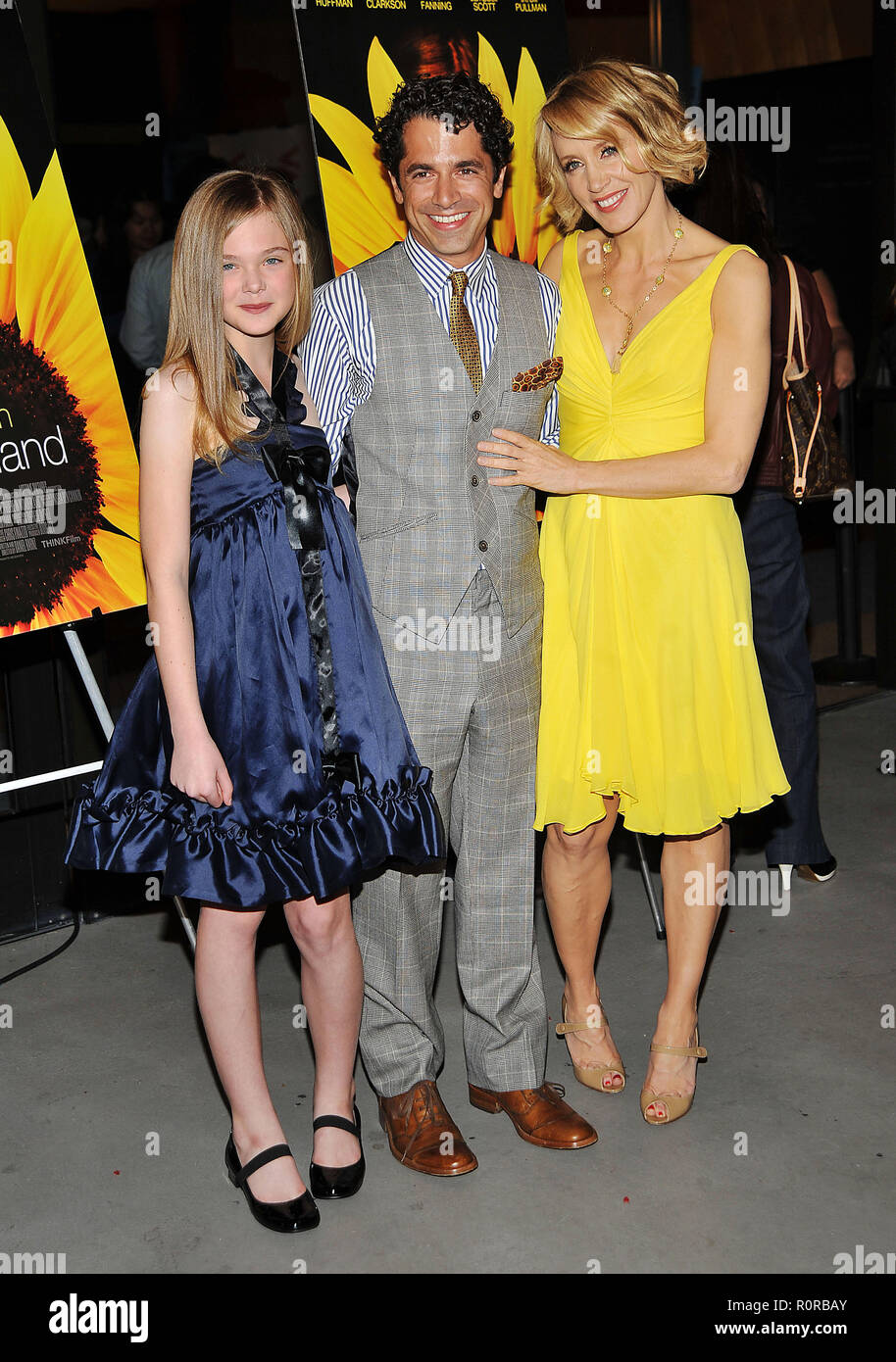 Elle Fanning, the director Daniel Barnz and Felicity Huffman - Phoebe ...