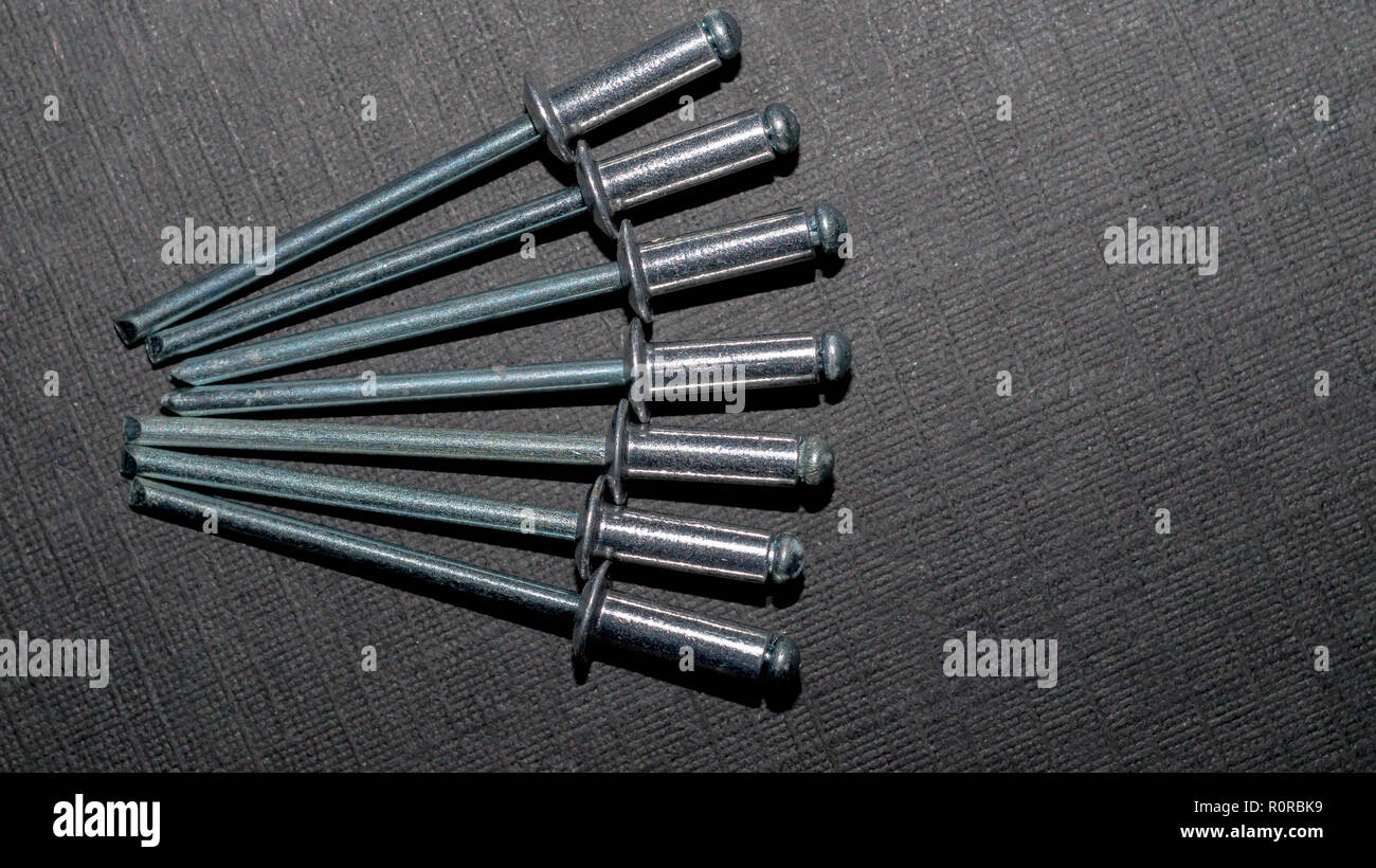 metal blind rived. construction and industrial background Stock Photo ...