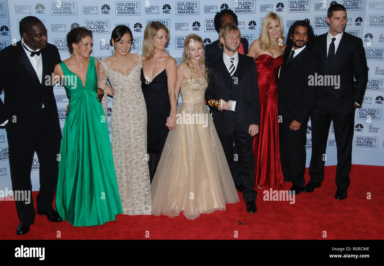 "Lost" cast in the press room at the Golden Globes Awards at the ...