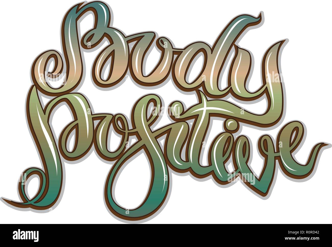 Body positive zone. Conceptual handwritten phrase or word. Hand drawn ...