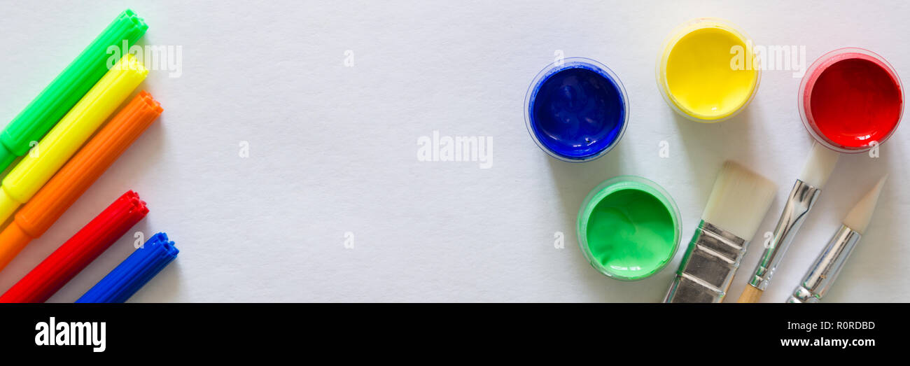 Back to school background concept with stationary Stock Photo - Alamy