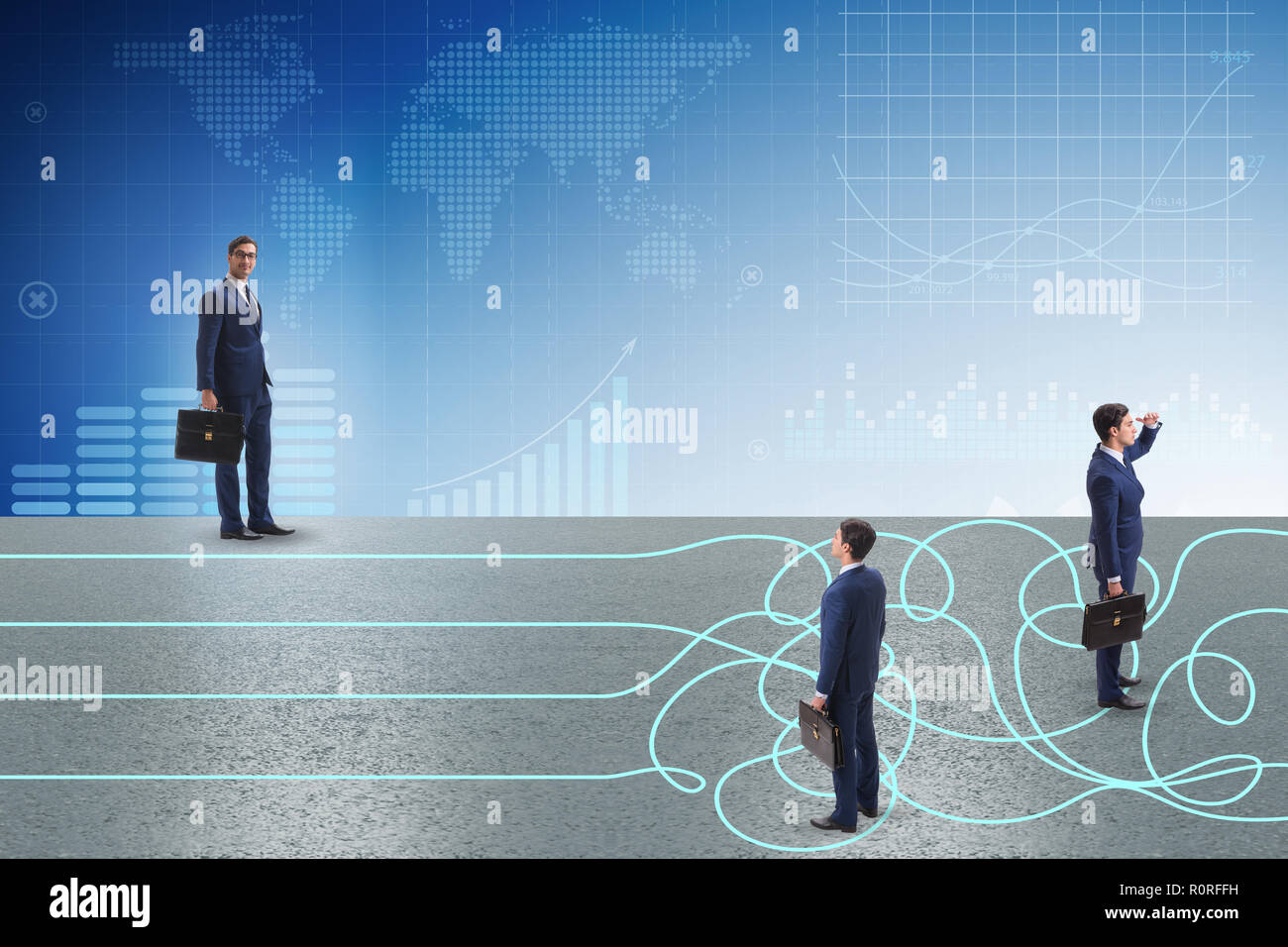 Business concept of uncertainty and confusion Stock Photo - Alamy