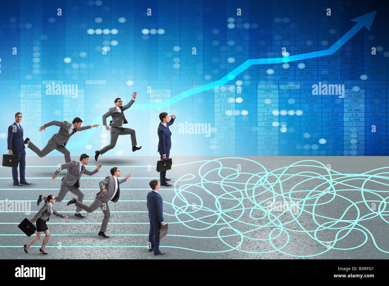 Lost confused people running hi-res stock photography and images - Alamy