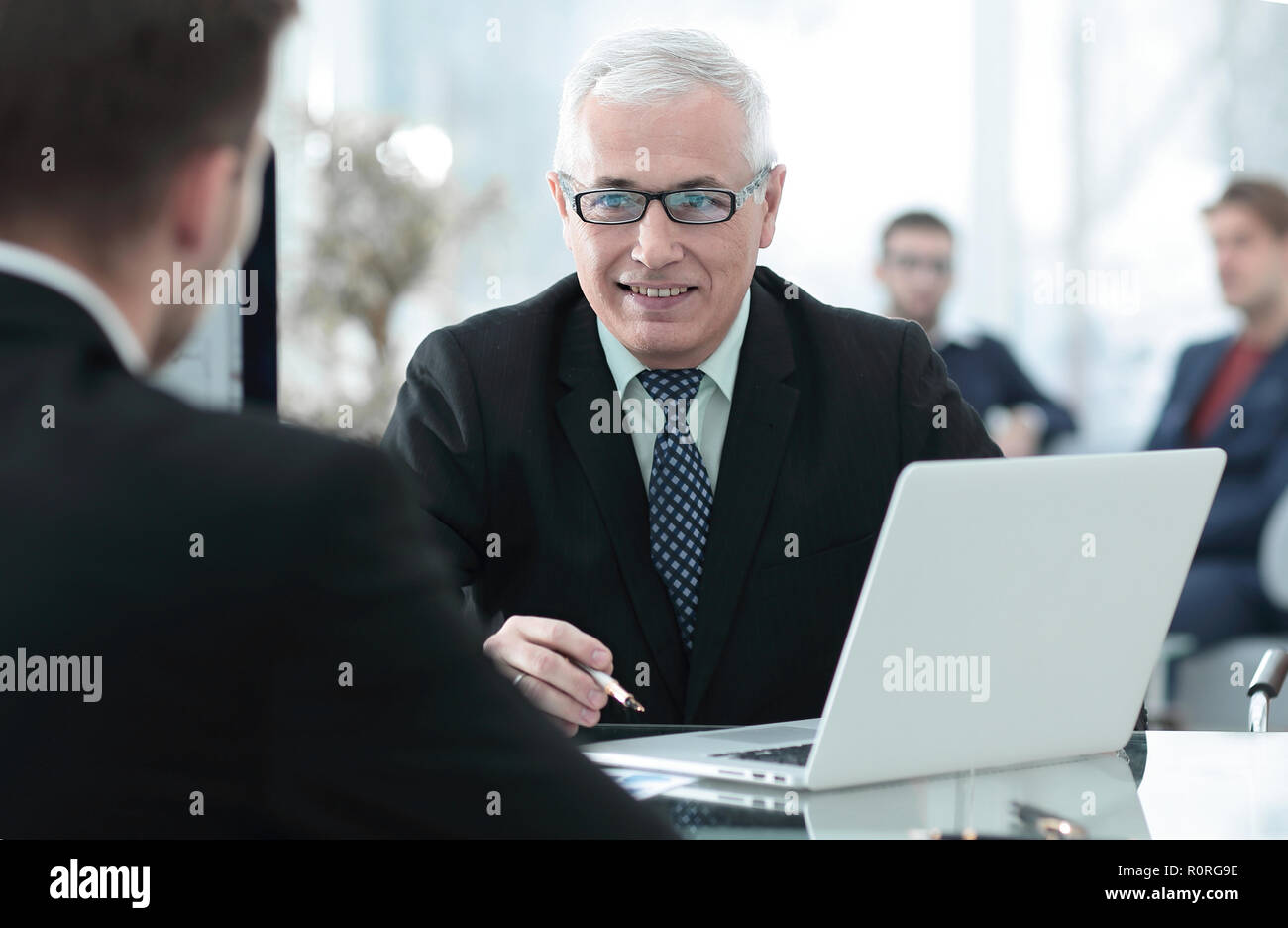 project Manager conducts an interview with a new employee Stock Photo ...