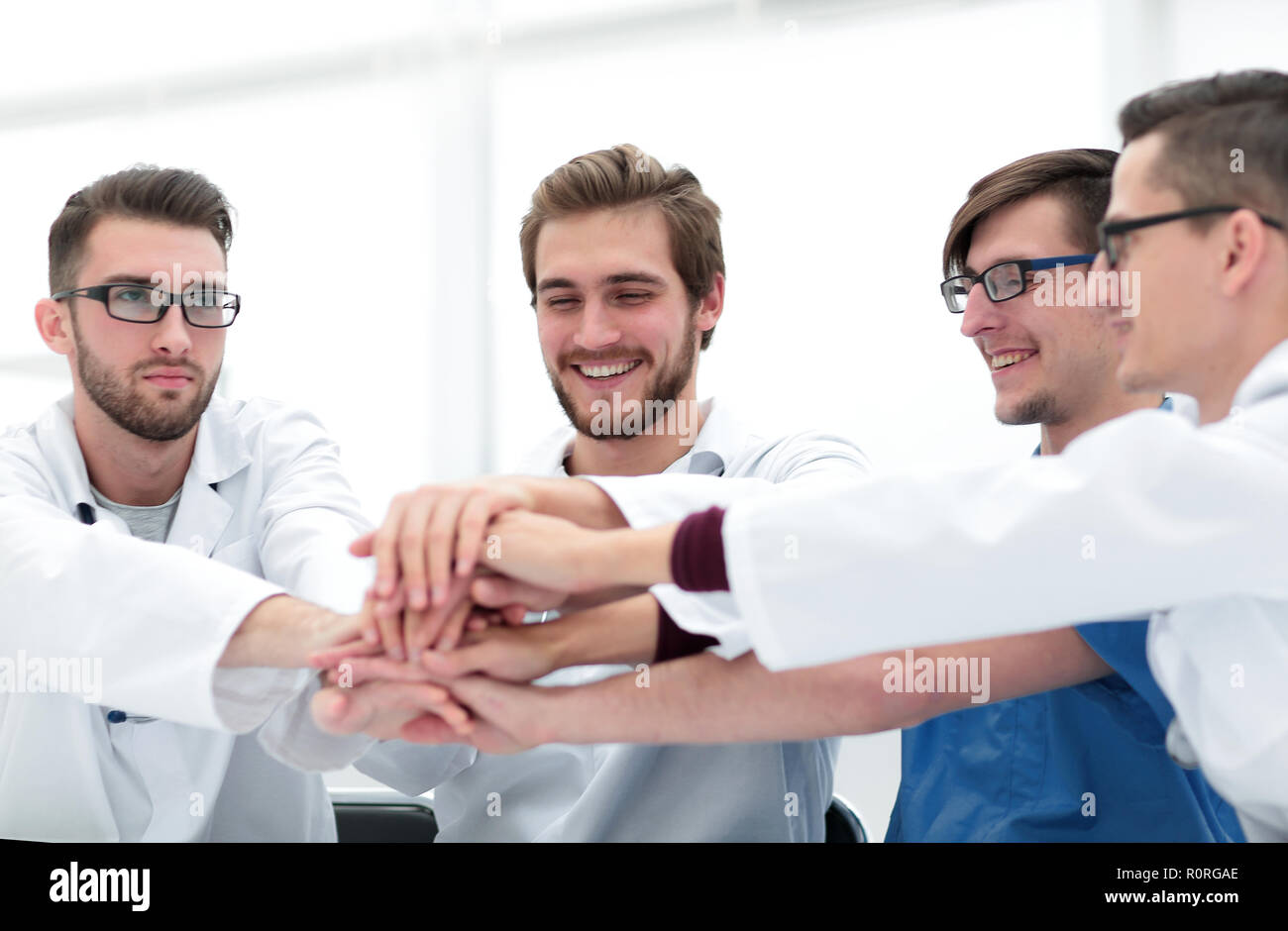medical team showing their success Stock Photo - Alamy