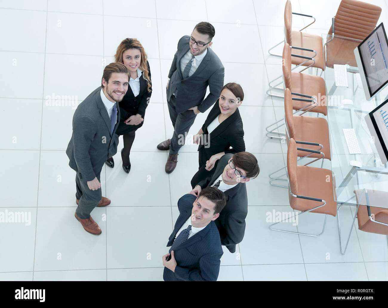 Successful team top view hi-res stock photography and images - Alamy