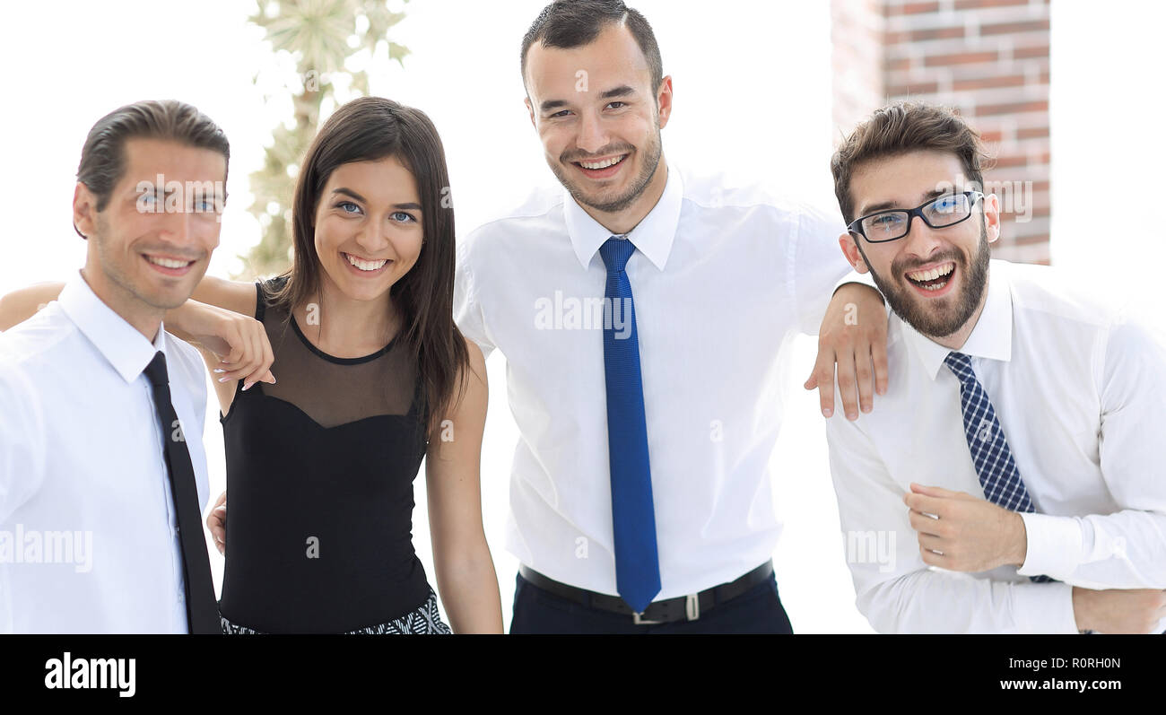 closeup portrait of friendly business team Stock Photo - Alamy
