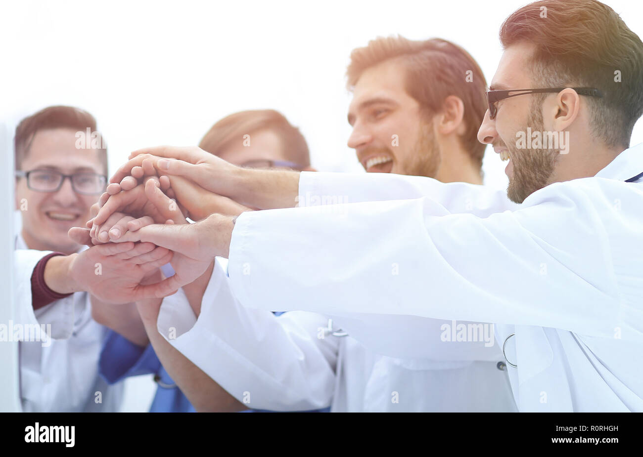 medical team showing their success Stock Photo - Alamy