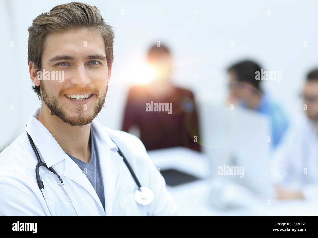 closeup.portrait of a handsome doctor Stock Photo - Alamy