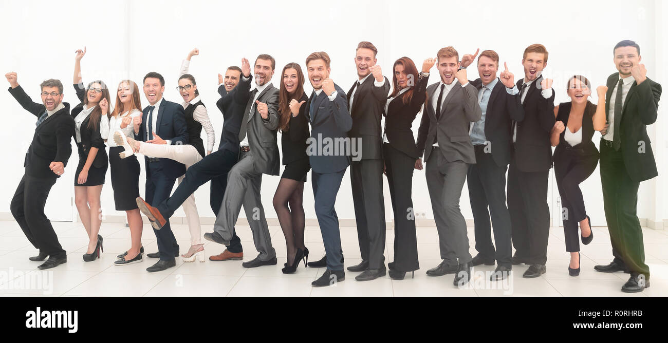 leader with creative business team Stock Photo - Alamy