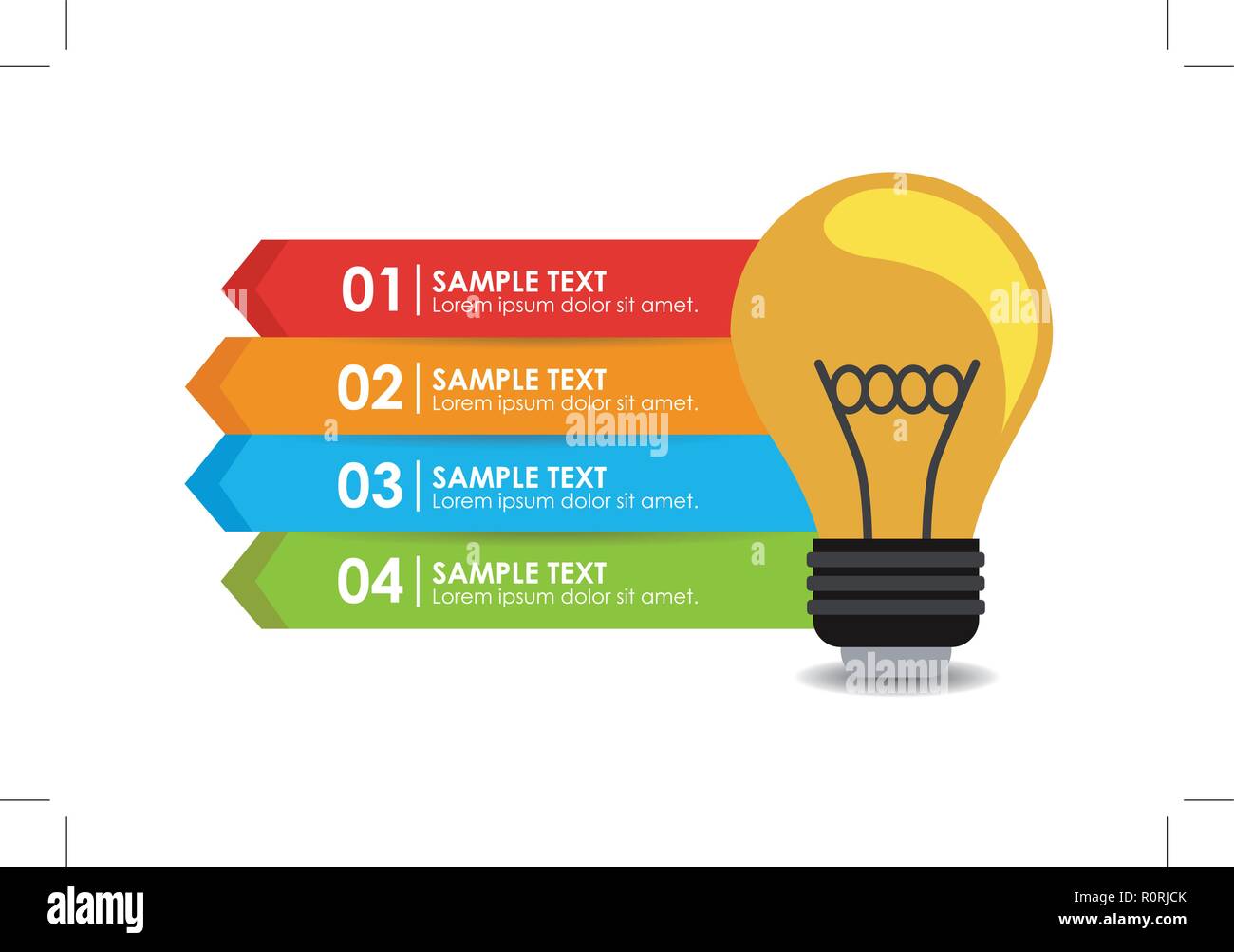 Template bulb info-graphic. Concept idea. Vector illustration Stock ...