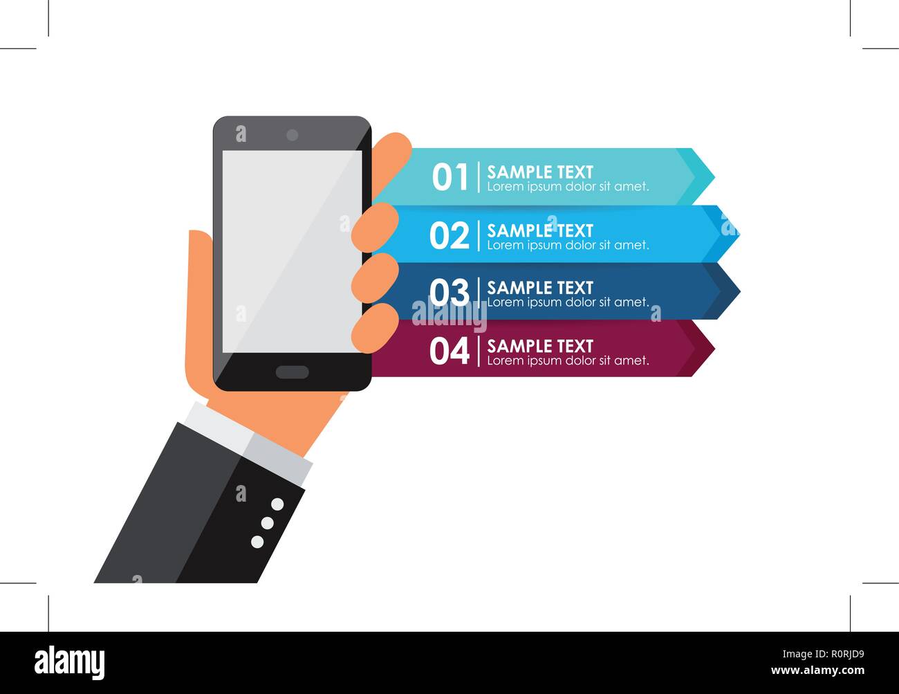 Mobile phone banner infographic. Vector illustration Stock Vector Image ...