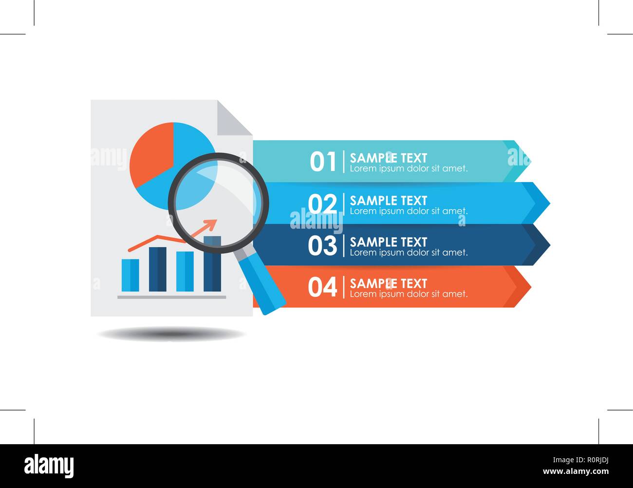 Analysis report banner infographic. Vector illustration Stock Vector ...