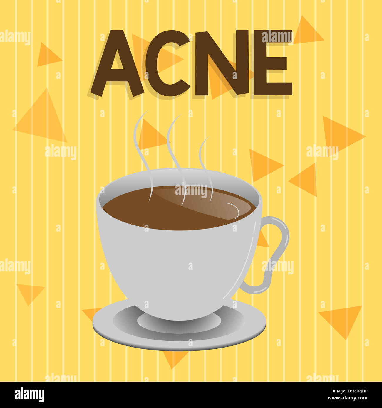 Handwriting text Acne. Concept meaning Skin disease involving the oil ...