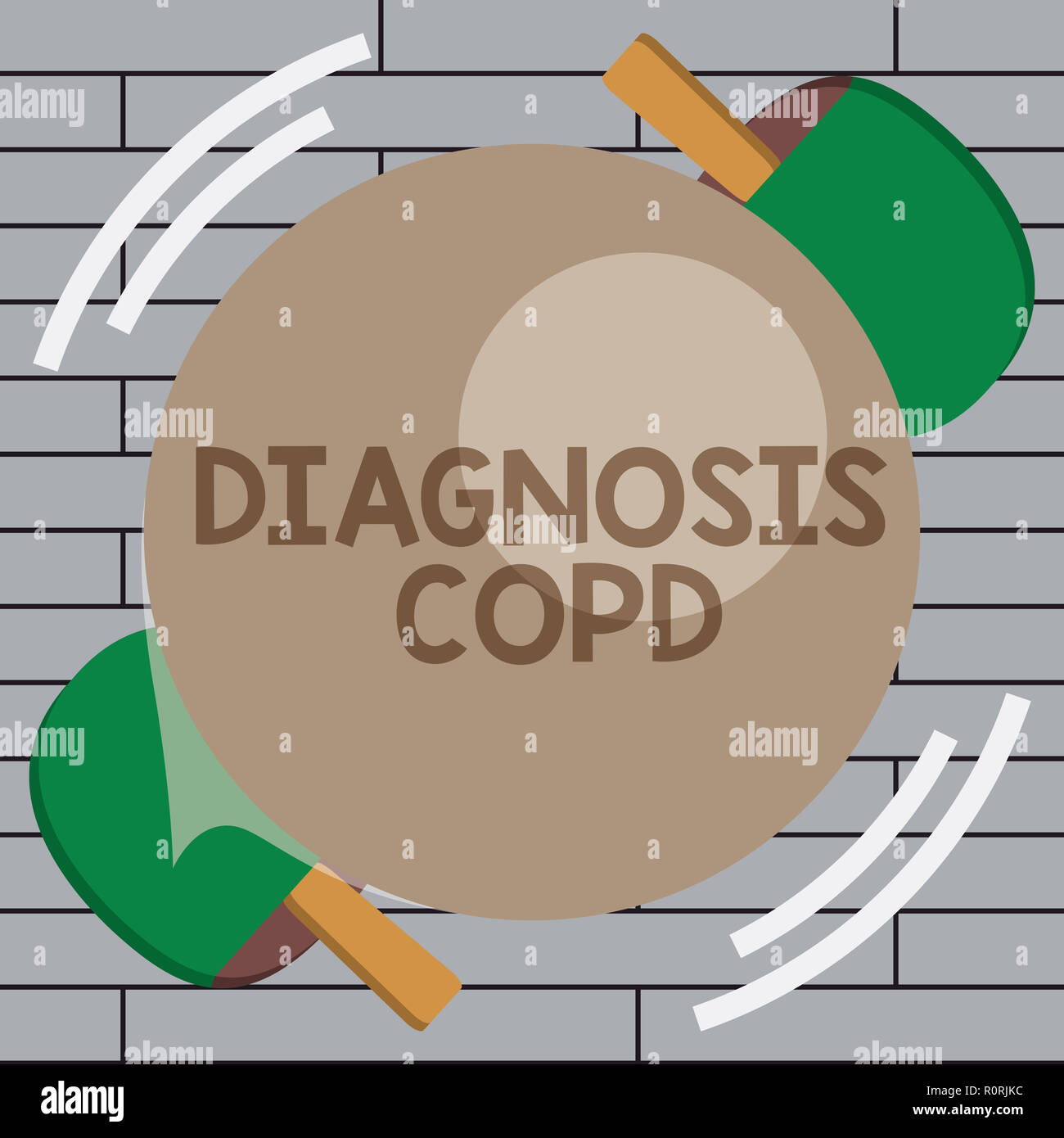 Handwriting text writing Diagnosis Copd. Concept meaning obstruction of ...