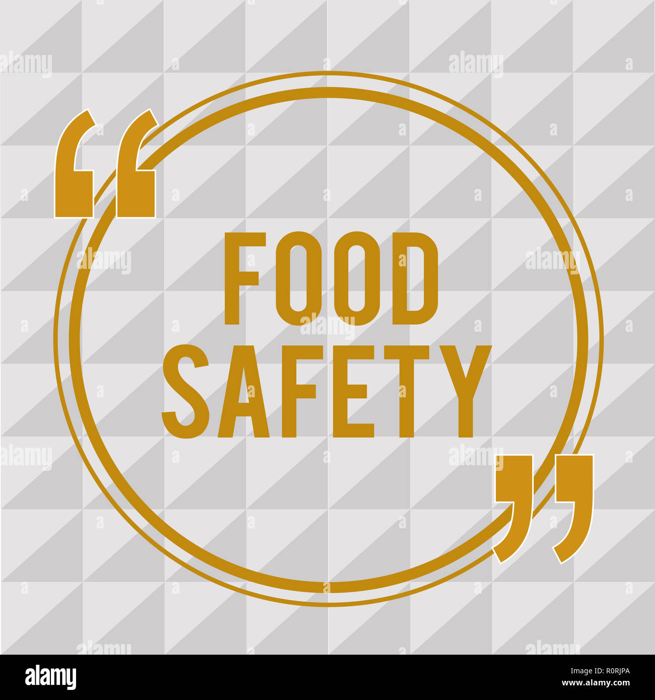 Handwriting text Food Safety. Concept meaning Conditions and practices ...