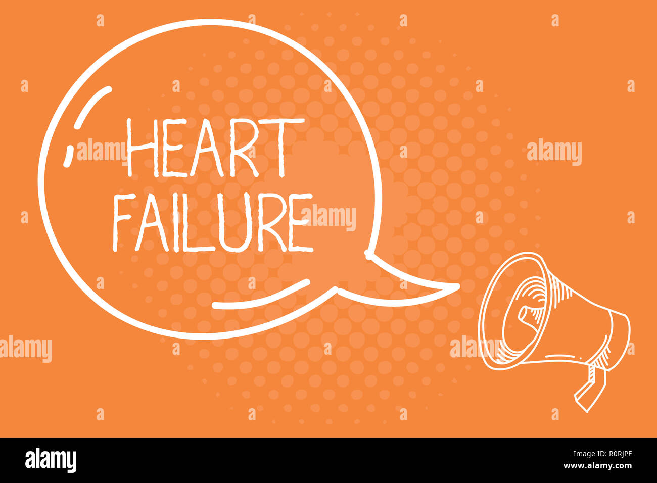 Handwriting text Heart Failure. Concept meaning Failure of the heart to ...