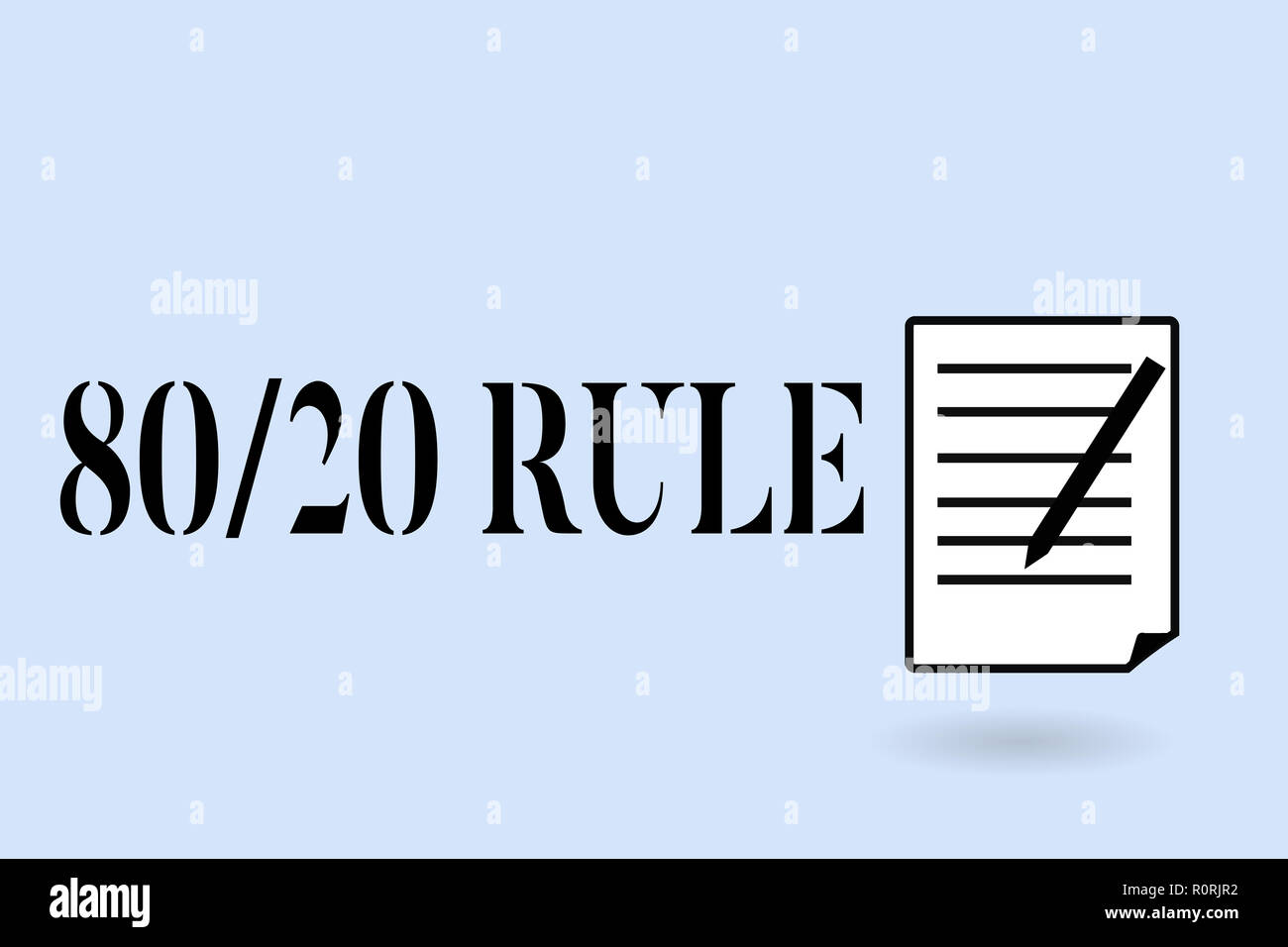 Handwriting text writing 80 20 Rule. Concept meaning Pareto principle ...