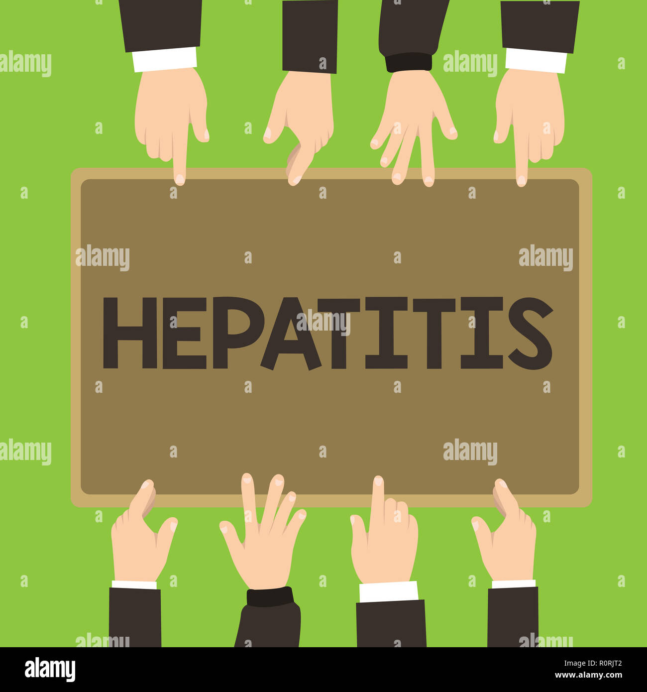 Conceptual hand writing showing Hepatitis. Business photo showcasing A ...