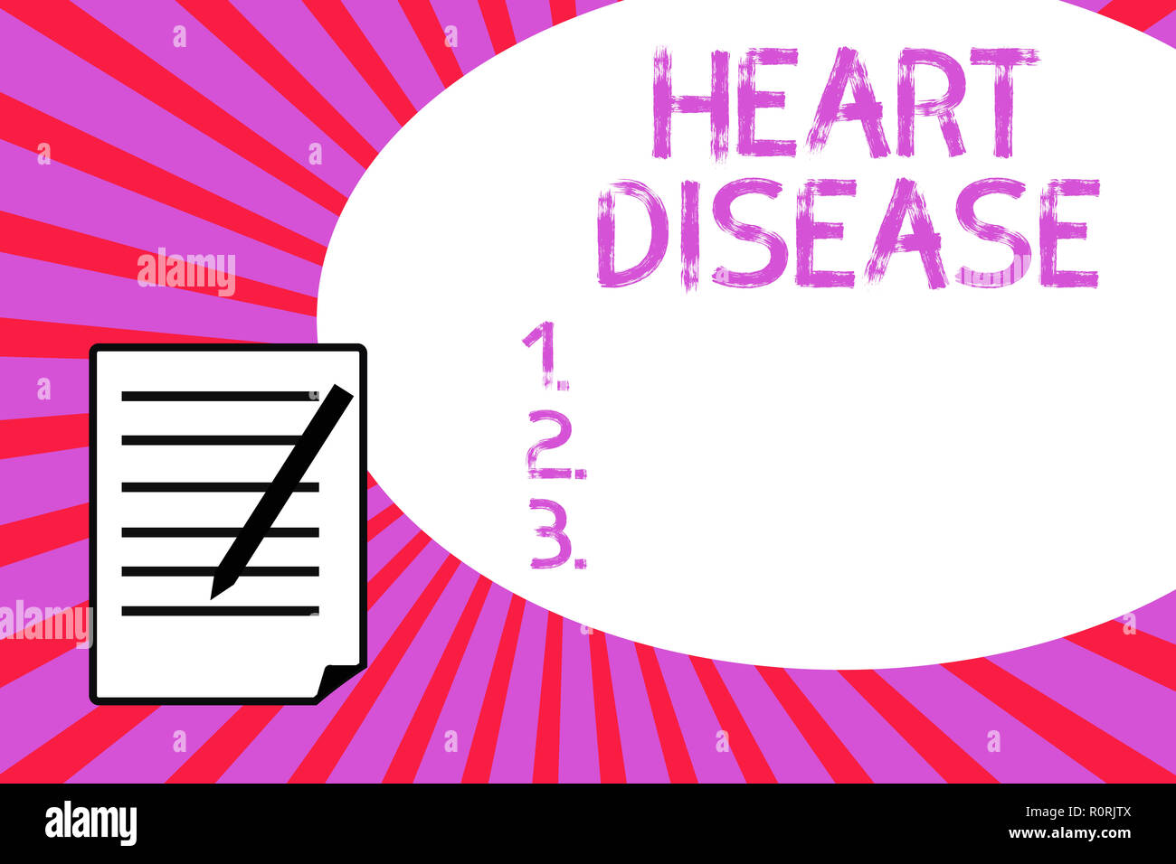 Handwriting text writing Heart Disease. Concept meaning Heart disorder ...