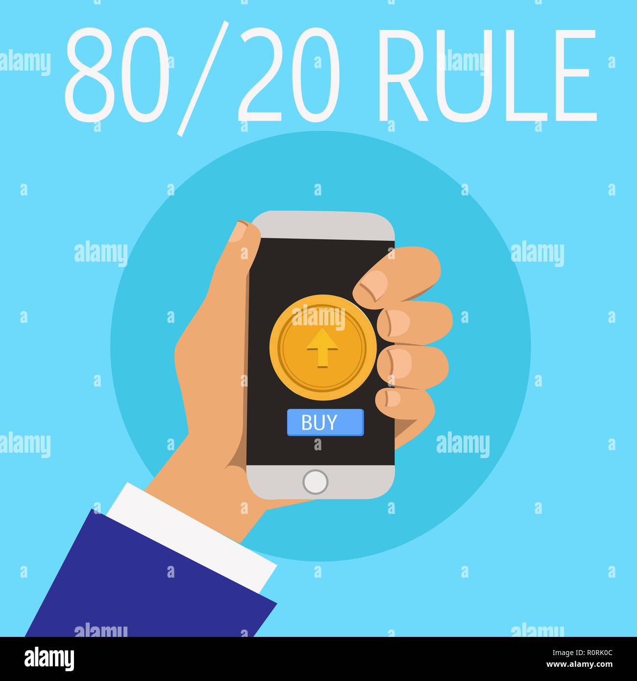 Word writing text 80 20 Rule. Business concept for Pareto principle 80 ...